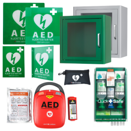 Heart Guardian hjertestarterpakke med skap | Hjertestarteren